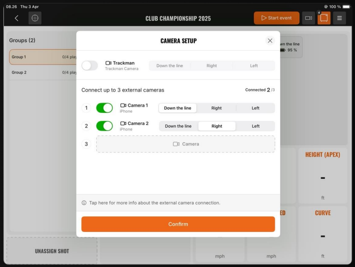 Golf Pro 앱 | 골프 이벤트 – Trackman Help Center